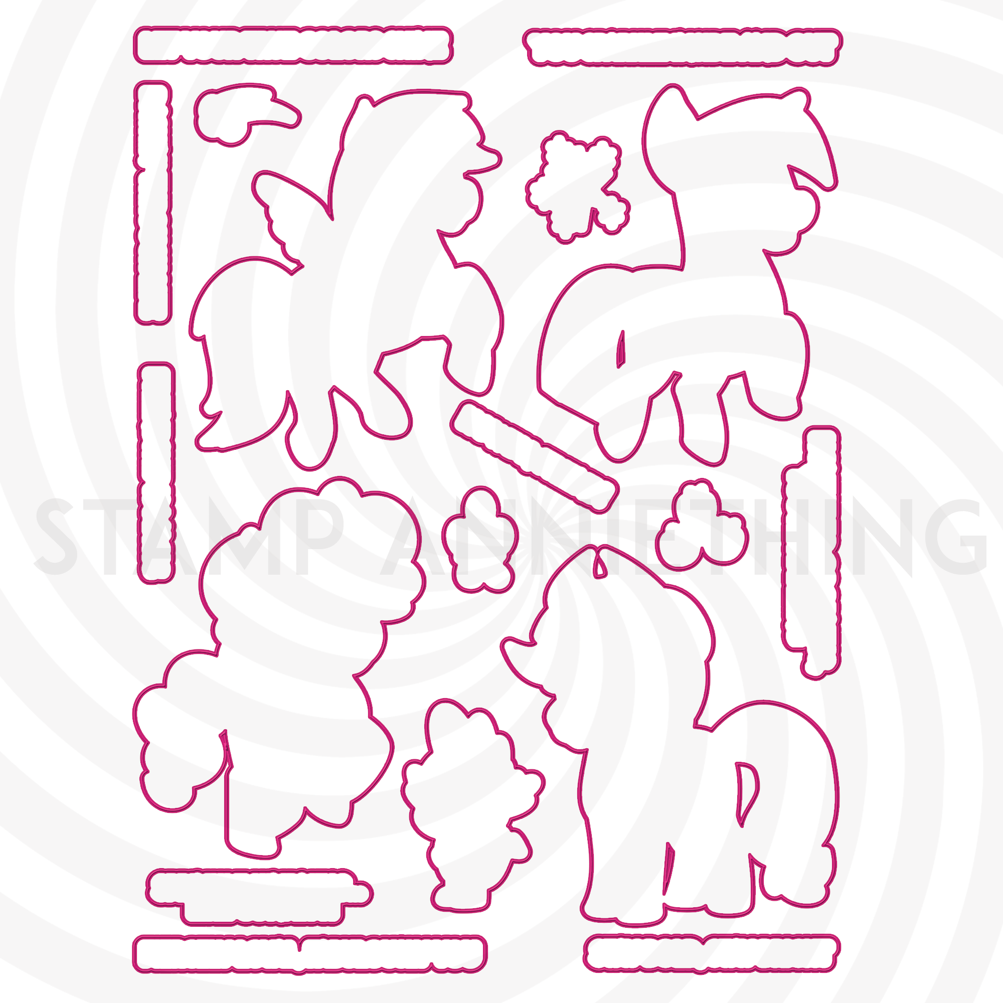 Friendship is Magic Outline Dies – Stamp Anniething